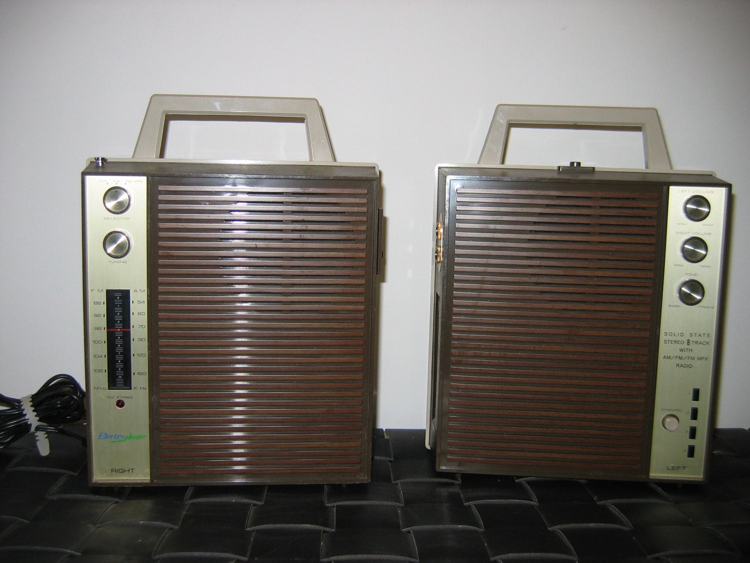 70's Electrophonic Stereo Portable Radio and 8 Track