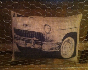 Vintage car pillow | Etsy