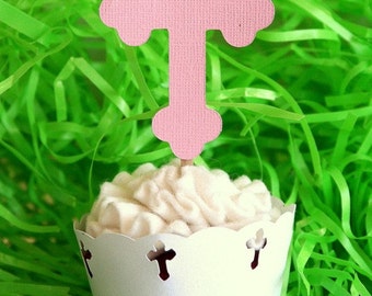 Popular items for cross cupcake topper on Etsy