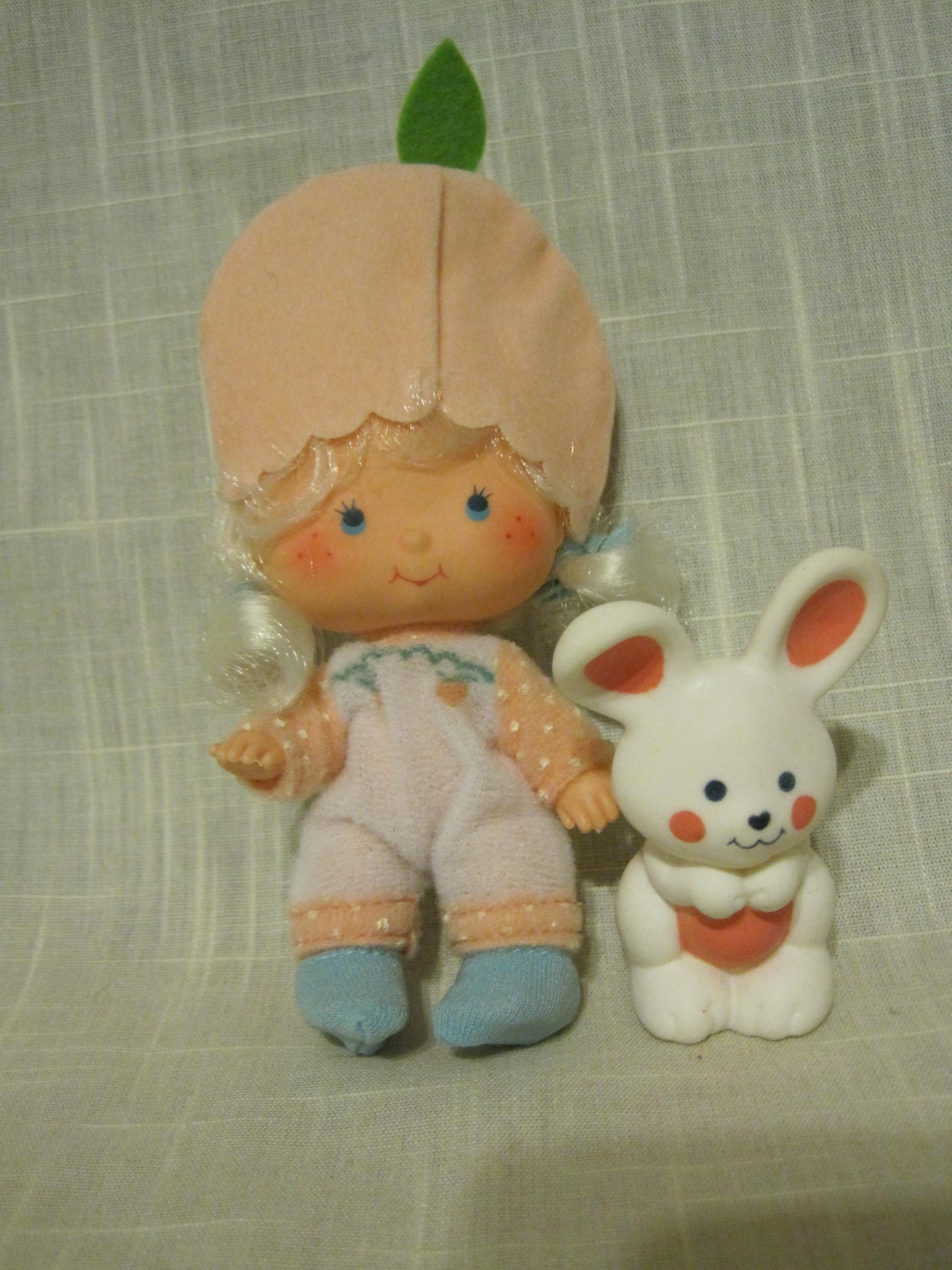 Vintage Kenner Baby APRICOT 4 Inch Doll with Pet Hopsalot