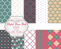 Popular items for pink green wallpaper on Etsy