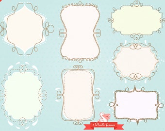 Doodle frames mega pack digital clip art including lots n lots