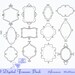 Items similar to Doodle frames mega pack digital clip art including ...