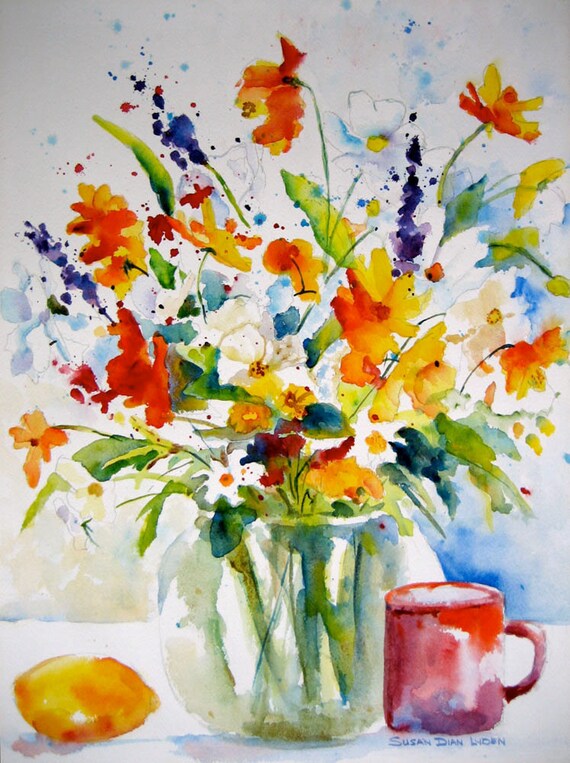 Spring Bouquet by SusanLydenArtWorks on Etsy