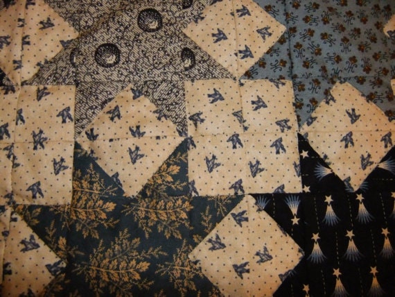 Blue Star Quilted Table Topper-Wall Hanging