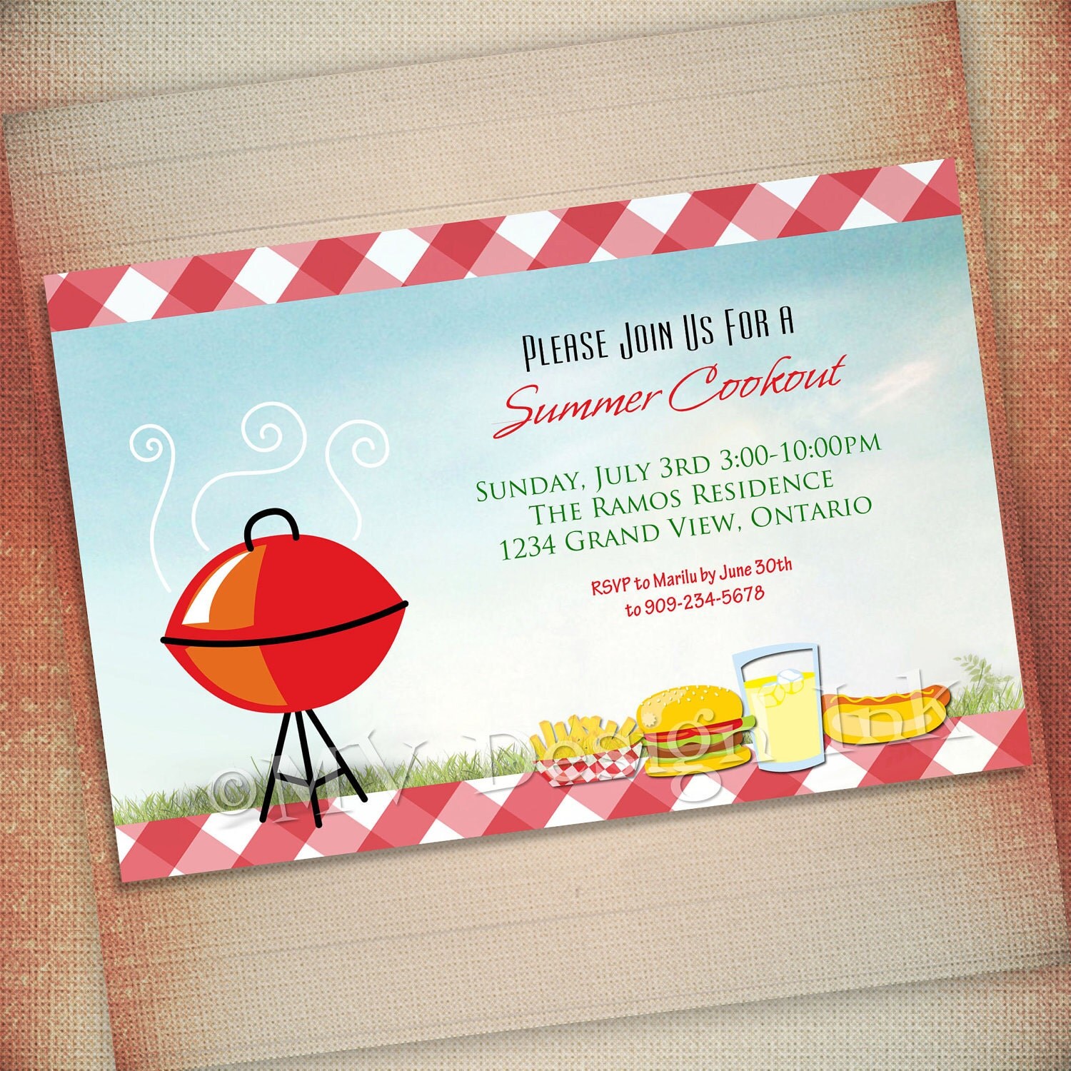 Cookout Invitation Template Free