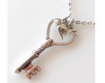 Unique long key necklace related items | Etsy