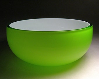 Lime green glass | Etsy