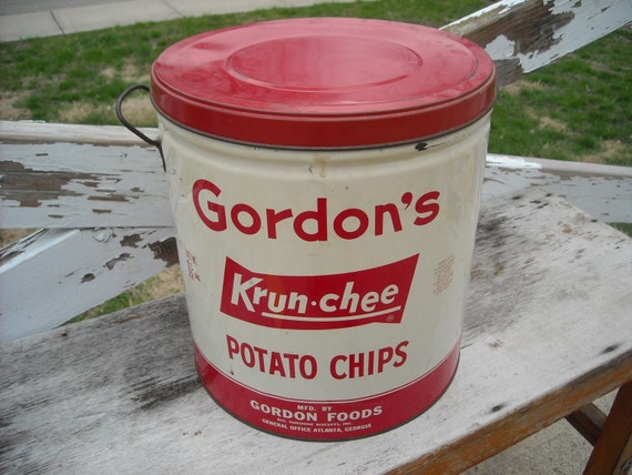 Vintage Gordon's potato chip tin