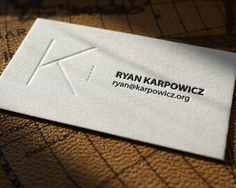 The Requisite Card Custom Letterpress Printed Calling Cards