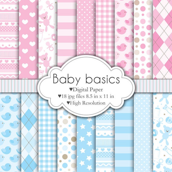 Baby Basics Digital Paper Set