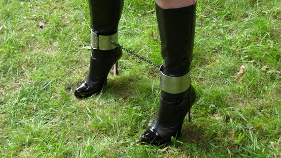 Steel ankle shackles by JezWolf on Etsy