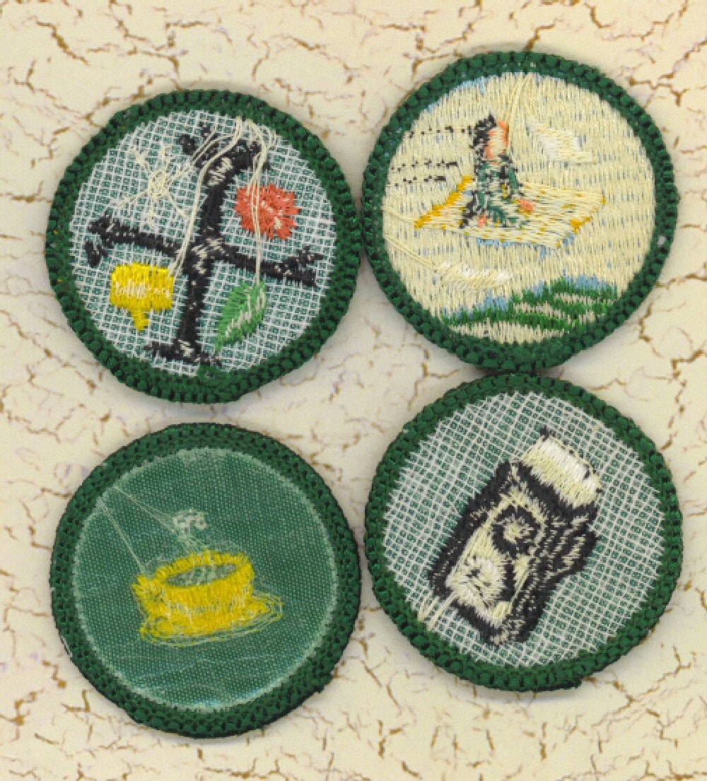 Vintage Girl Scout Badges Patches Hostess Observer Photography