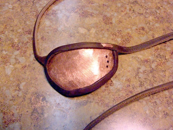 Items similar to Sweet METAL & Leather Eye Patches, Custom made to ...
