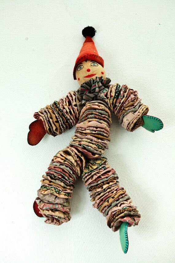 vintage yo yo clown doll handmade by tulanevintage on Etsy