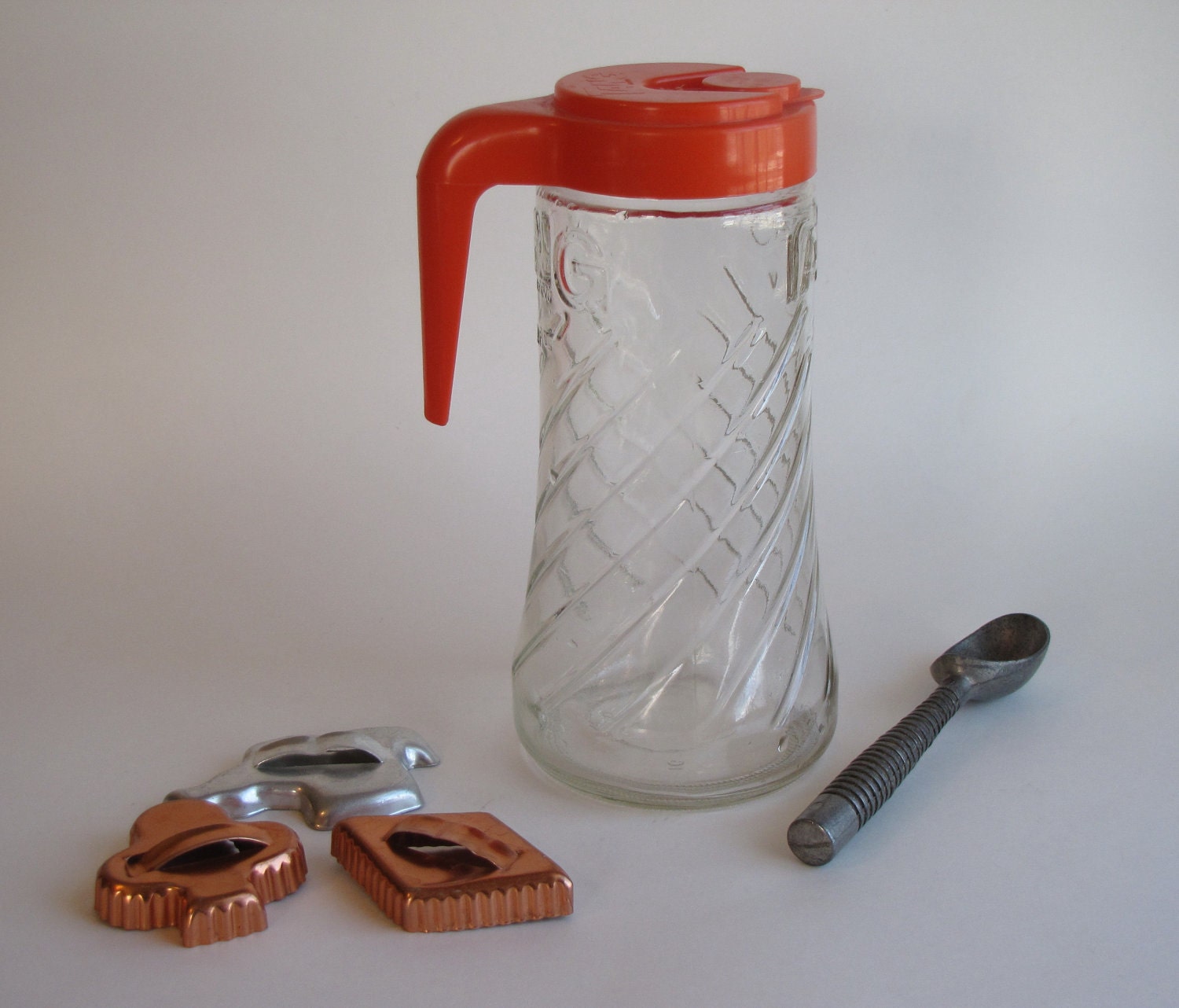 Vintage Orange and Clear Glass 1 Quart TANG Pitcher – Haute Juice