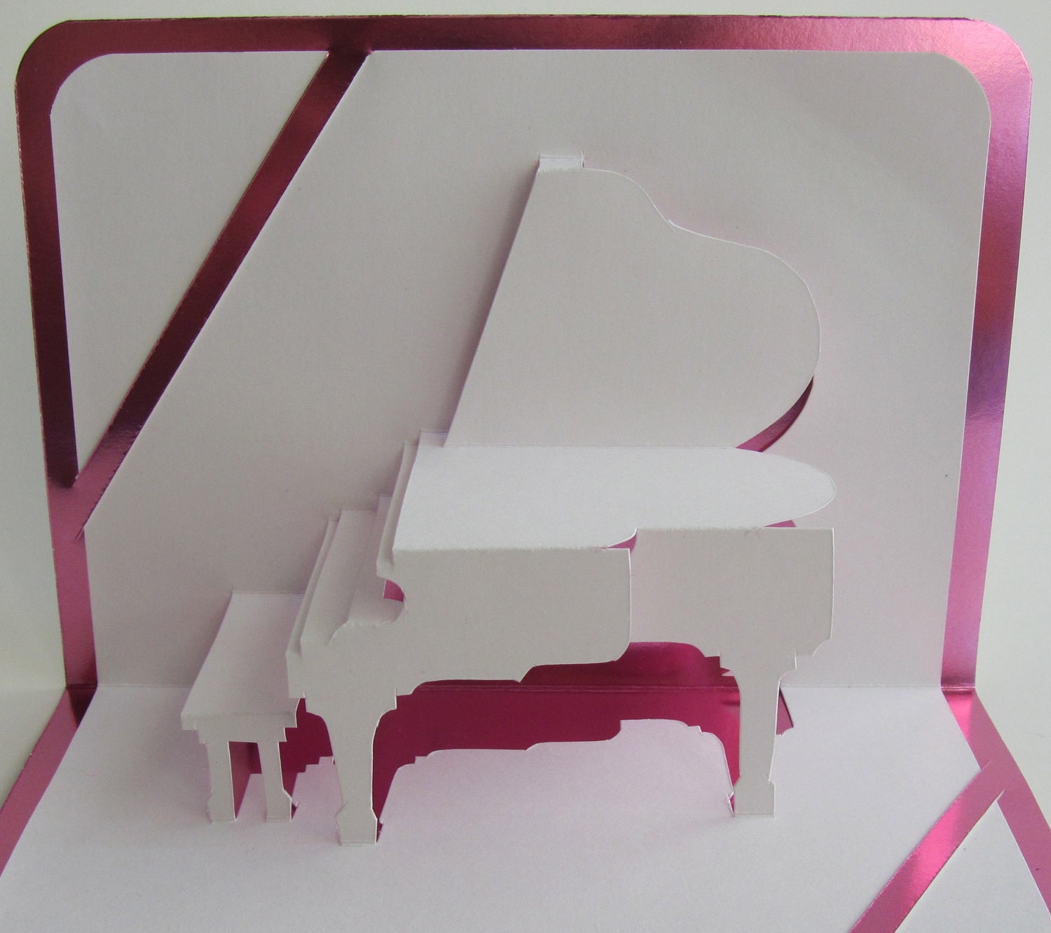 GRAND PIANO 3D Pop Up Card Origamic Architecture Home