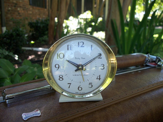 Baby Ben desk clock small wind up clock by deepsouthtreasures