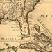 1703 U.S. MAP Nice Map Old America Mexico Gulf Unique
