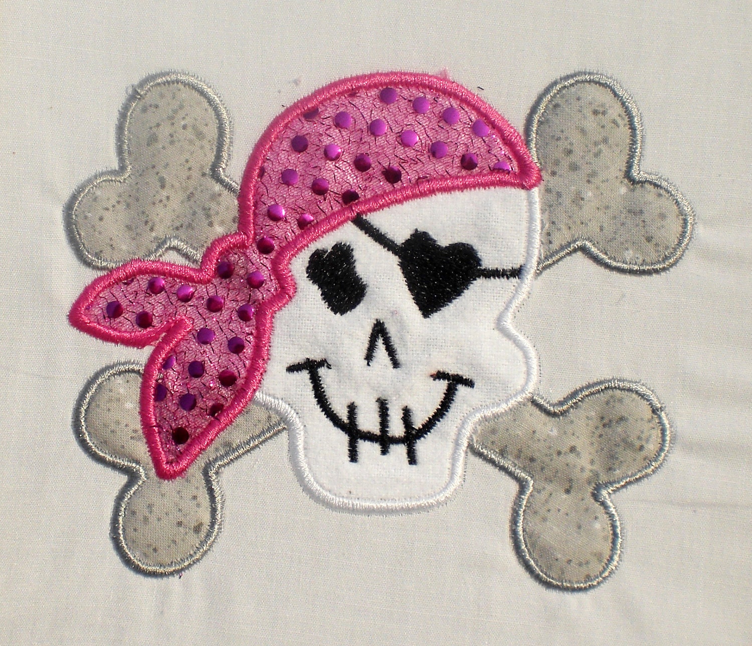 Cute Girl Pirate Embroidery Design Machine Applique