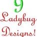 Ladybug Designs Machine Embroidery 9 different by LilliPadGifts