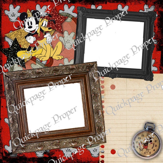 Items similar to Mickey Mouse Digital Scrapbooking Quickpage Kits 3 ...