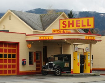 Old gas station art | Etsy