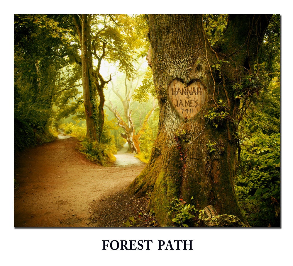 Personalized Photo your name carved into a tree by fancythisphoto