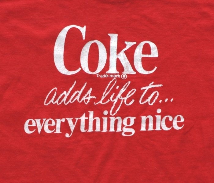 Vintage 1970s COKE Coca Cola Adds Life to by FatandyzVintage