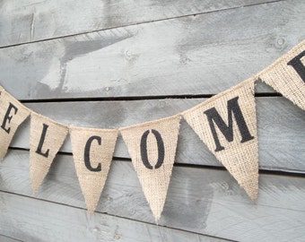 Burlap family sign | Etsy