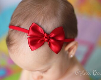Popular items for baby red bow on Etsy