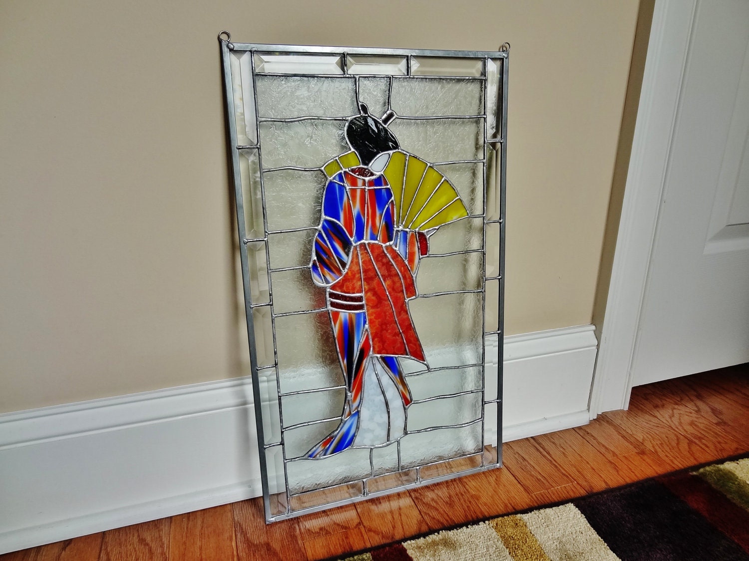 Geisha Stained Glass Panel