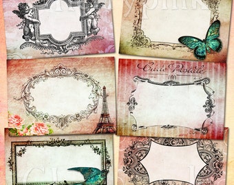 Shabby chic label | Etsy