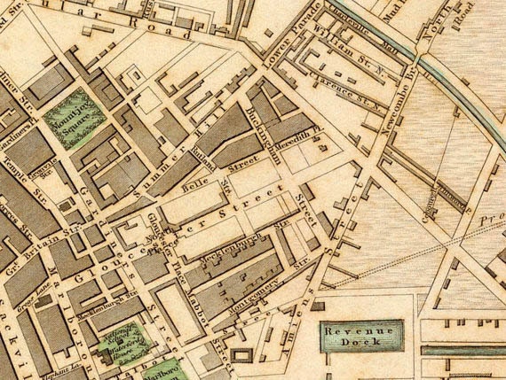 Dublin map Old map of Dublin print Fine by AncientShades