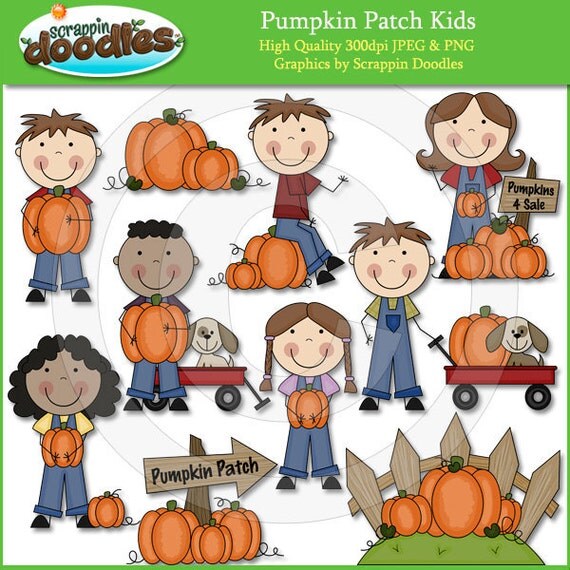 Pumpkin Patch Kids Clip Art