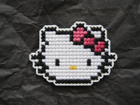 Items similar to Hello Kitty 8 bit magnet - handmade on Etsy