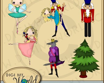 Nutcracker Ballet ballet play clipart set