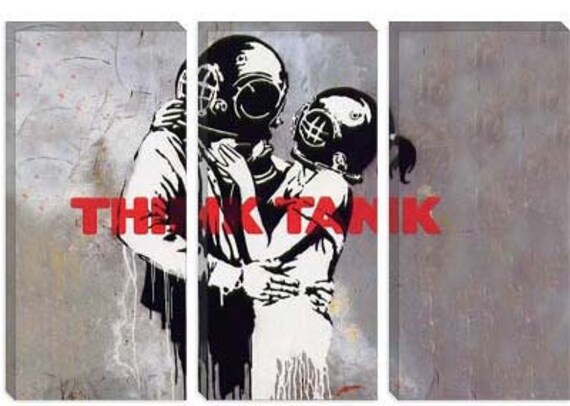 Blur Think Tank Album Cover by Banksy Canvas Art Print 2043