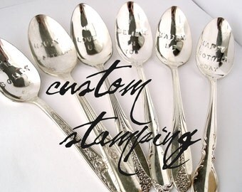 Hand stamped spoon | Etsy