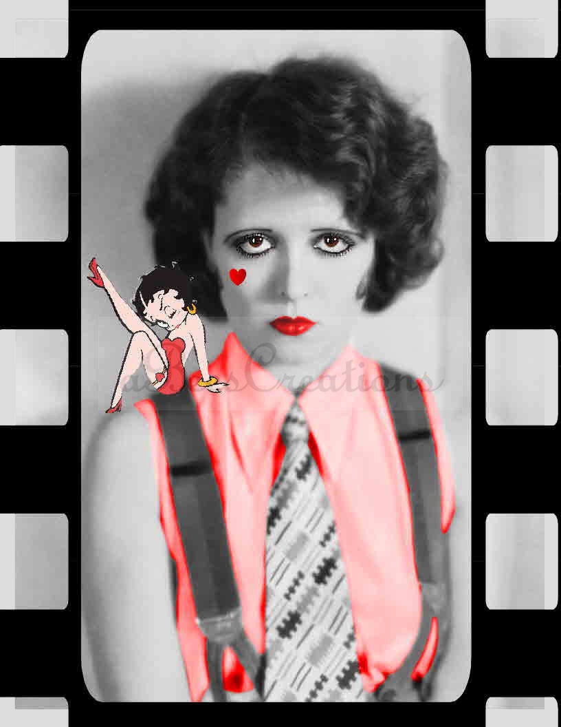 Clara Bow Betty Boop Starlet Art Fine Art Print By Abeescreations