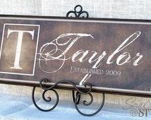 Popular items for last name wall art on Etsy