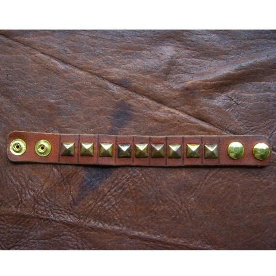 Chocolate Pyramid Stud Cuff