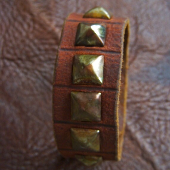 Chocolate Pyramid Stud Cuff