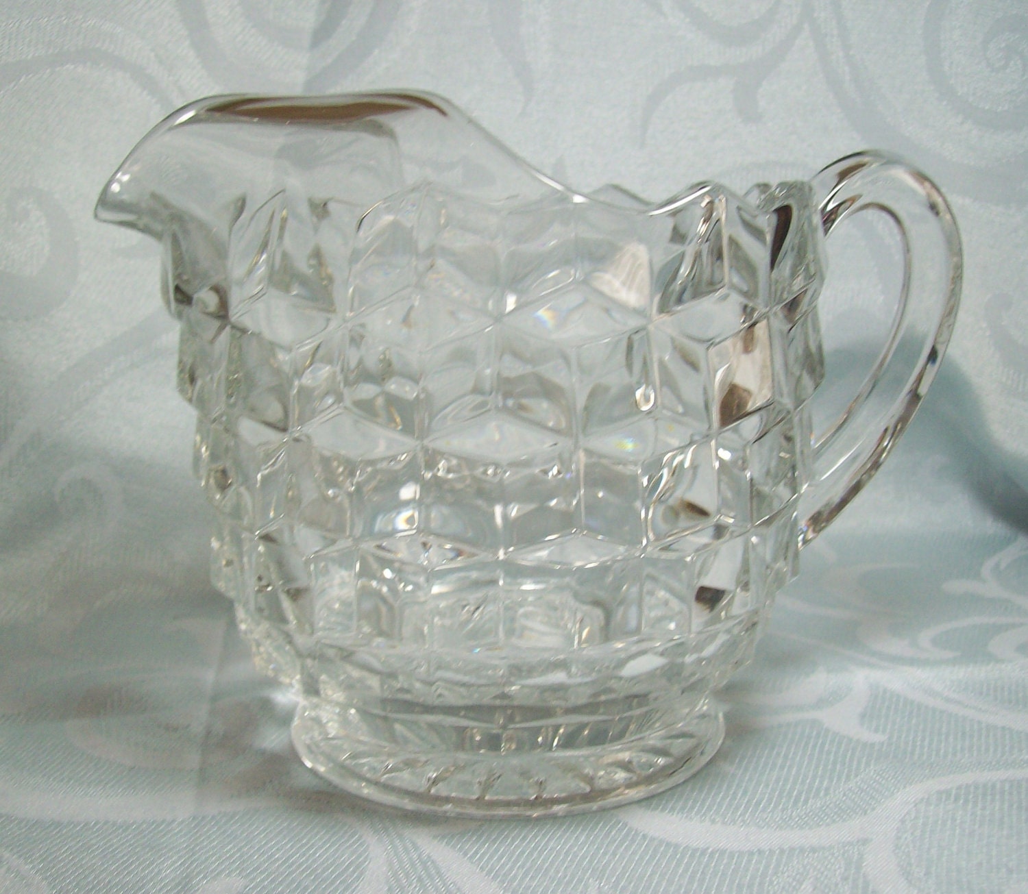 Fostoria American Pitcher 6-1/2″. Fat Pitcher. Pitcher with Ice Lip ...