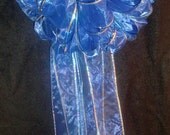 Items similar to Royal Blue & Silver Tree Topper Bow on Etsy