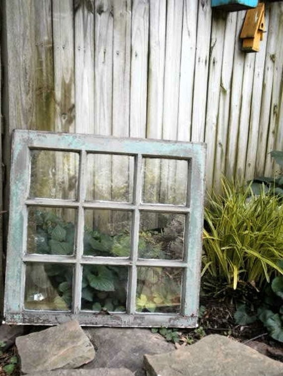 Vintage 9 Pane Window by PeacefulPaisley on Etsy