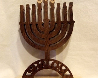 Wooden menorah | Etsy
