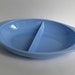 Blue Delphite Pyrex Divided Dish