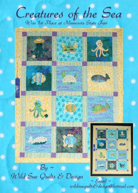 Items similar to Creatures of the Sea Quilt Pattern on Etsy
