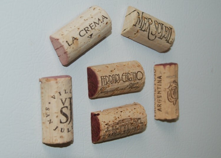 Wine Cork Magnets Regular and Strong by GulfCoasters on Etsy